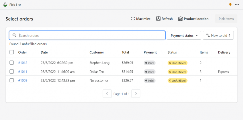 How do I use the Pick List app – Support