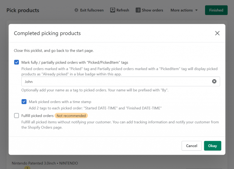 How do I use the Pick List app – Support